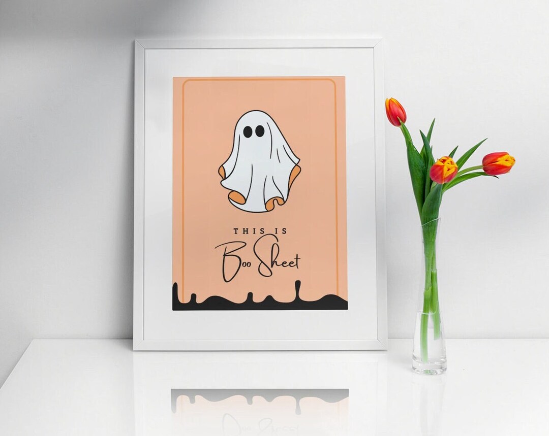 Boo Sheet | Halloween | Wall Art | Digital Print | Funny | Humor - Etsy
