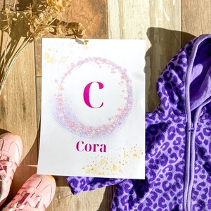 Nursery Name Sign Custom Baby Print | Baby Girl Room Decor Baby ...