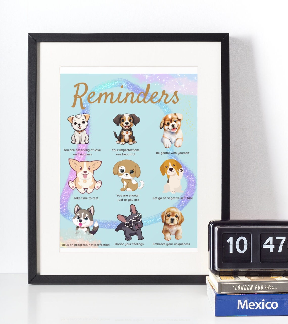 Mental Health Wellbeing | Gentle Reminders Wall Art Poster Therapist ...