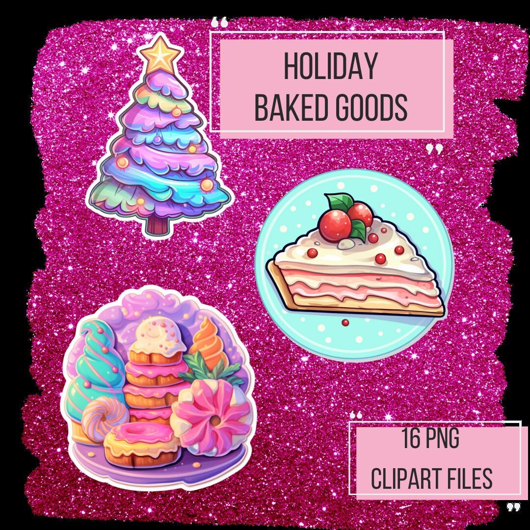 Baking Clip Art Holiday Baked Goods PNG Cookies Cakes Christmas Images ...
