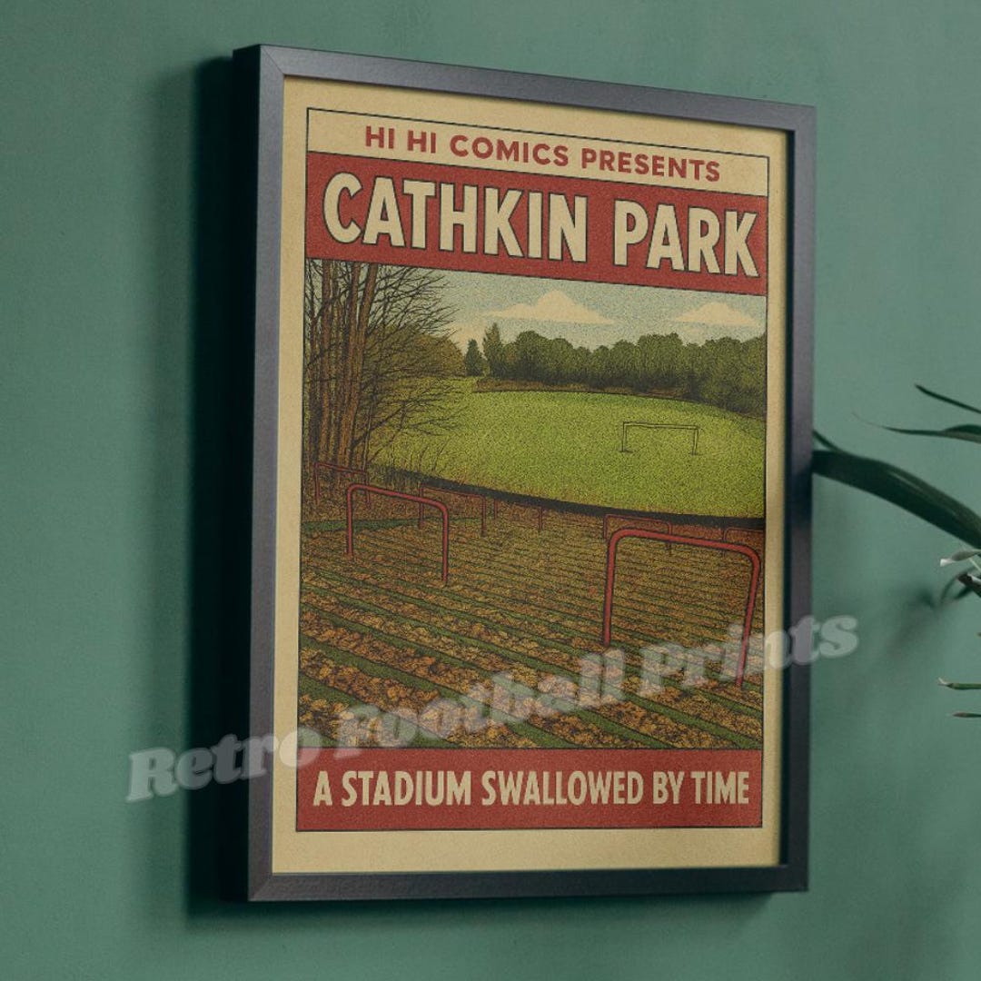CATHKIN PARK, Glasgow | 1970's Comic Book Art Poster | A4/A5 Football ...