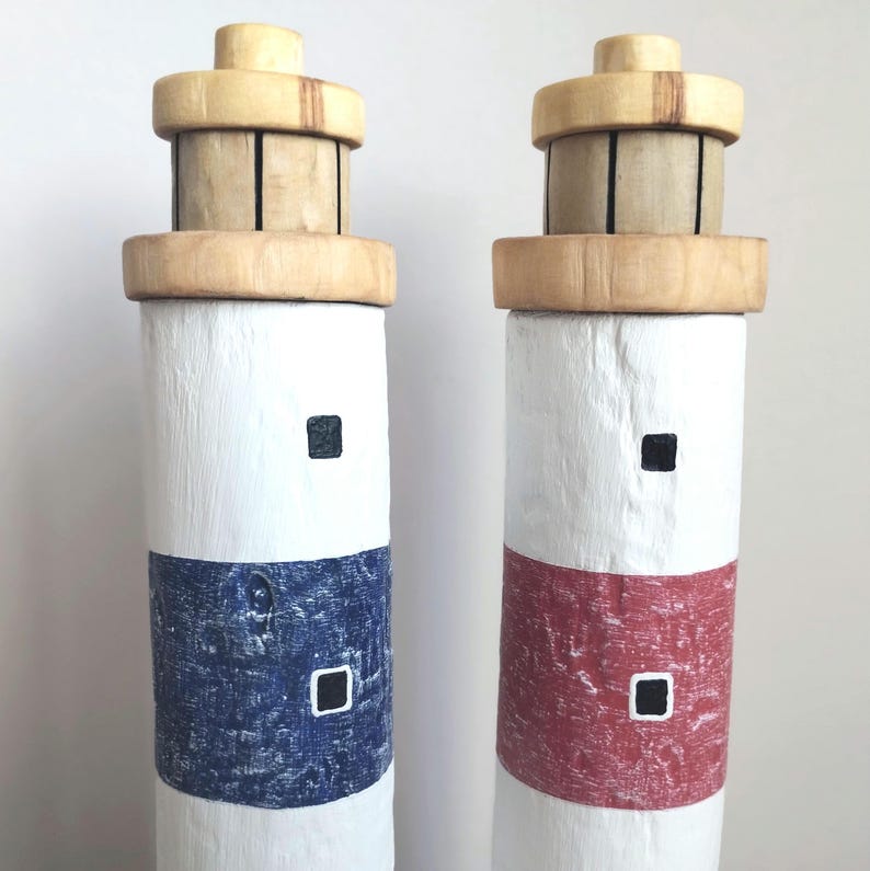 Driftwood Lighthouses - a Unique Set of Figurines - Etsy