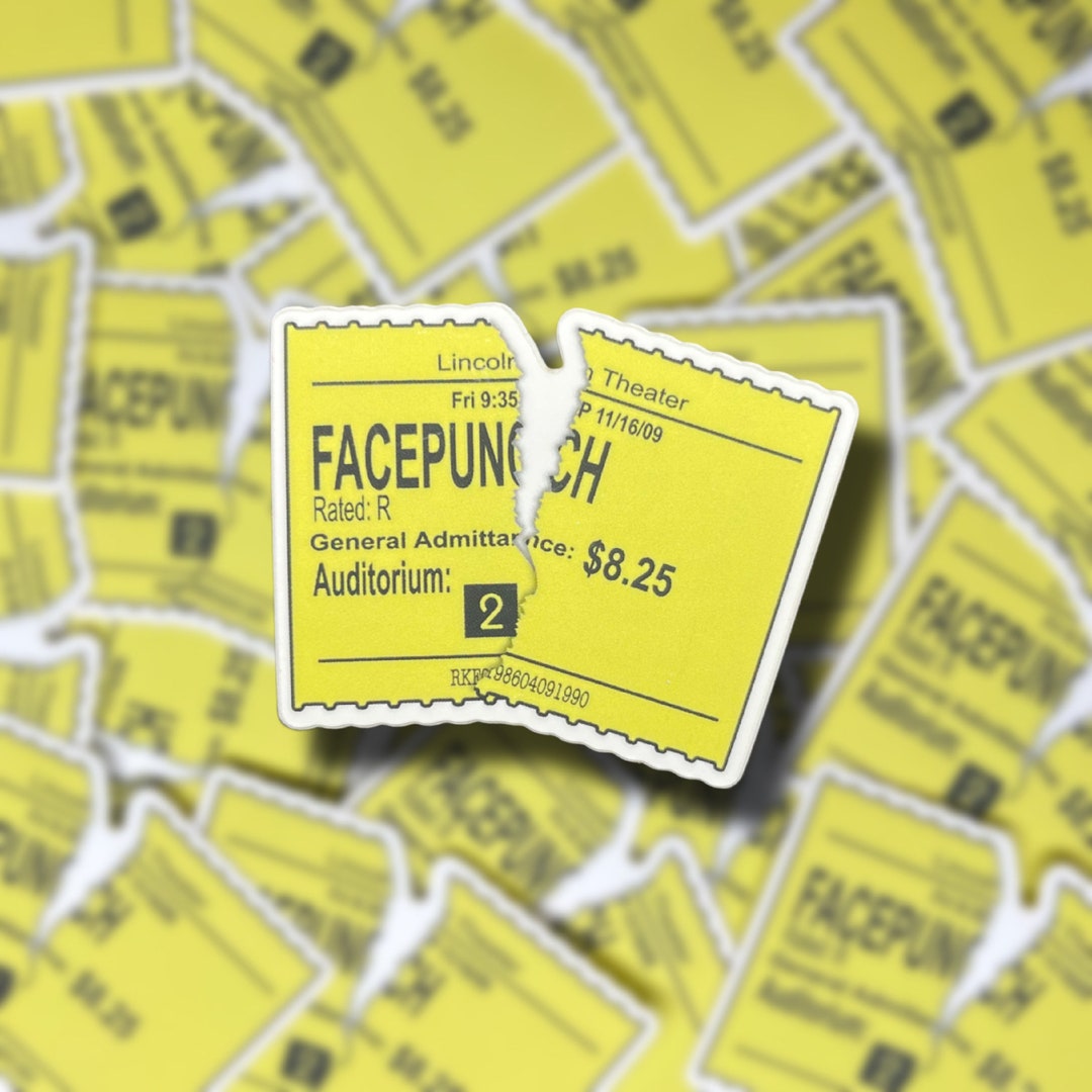 Face Punch Movie Ticket Sticker - Twilight Inspired Sticker - Etsy