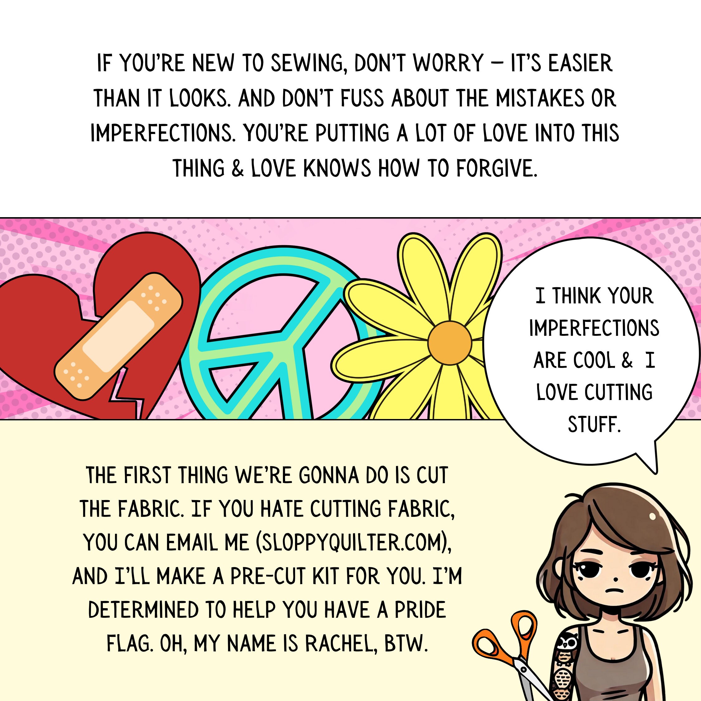 Pride Flag LGBTQ+ Progress Throw Quilt Pattern W/ Comics by Sloppy ...