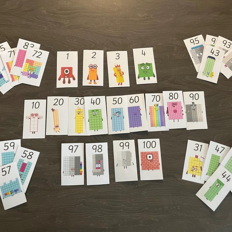 Numberblocks Stickers 1 100 - Etsy