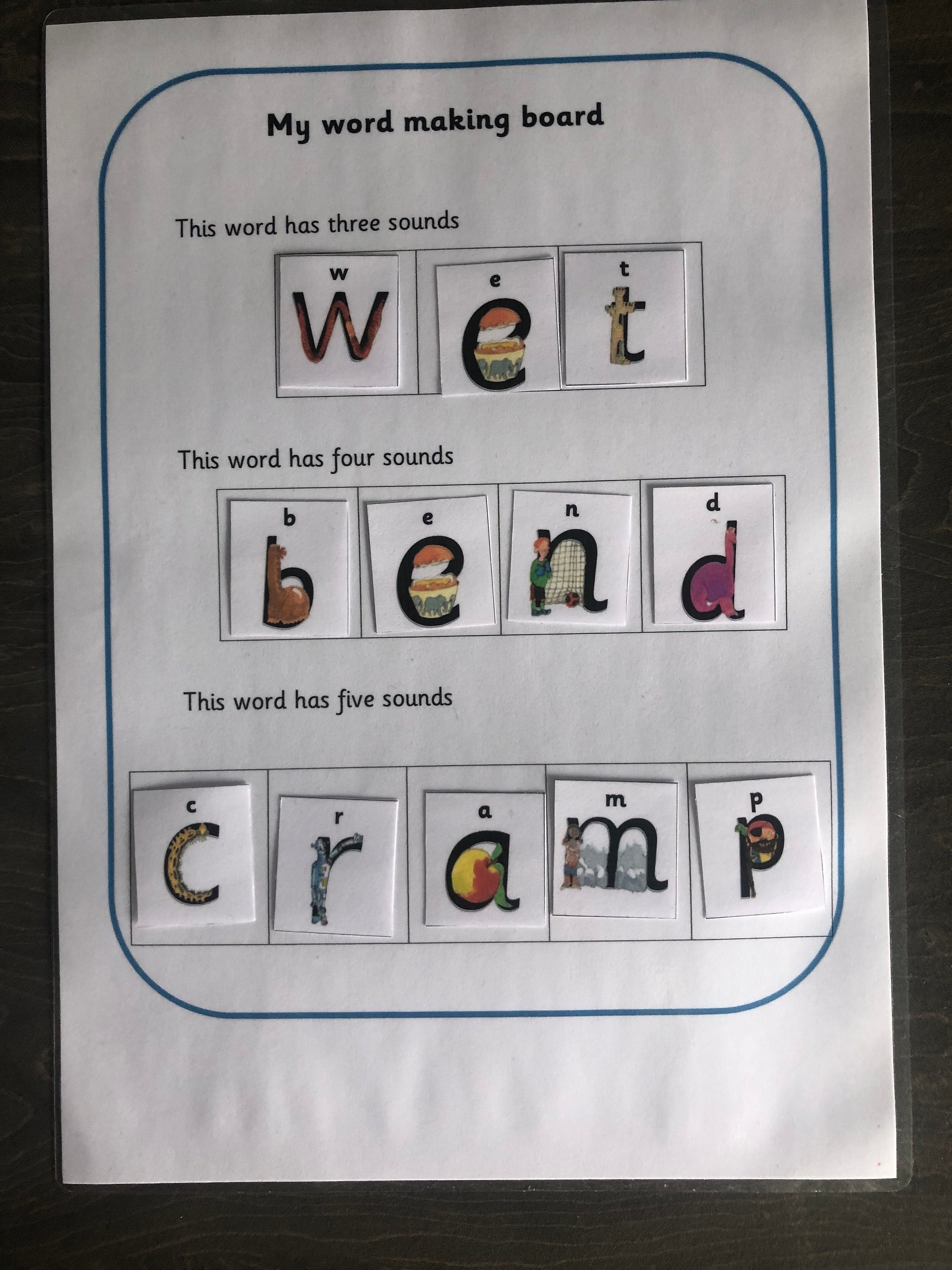 Read Write Inc Phonics Word Making Board - Etsy