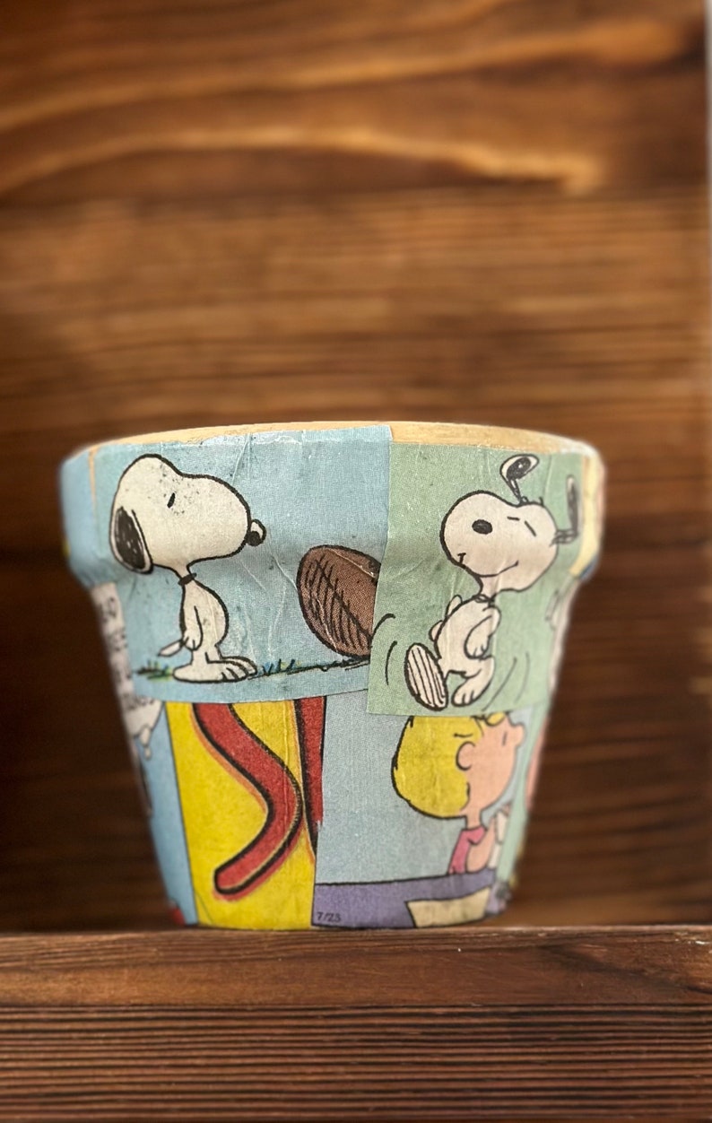 Snoopy Collage Comic Strip Pot - Etsy