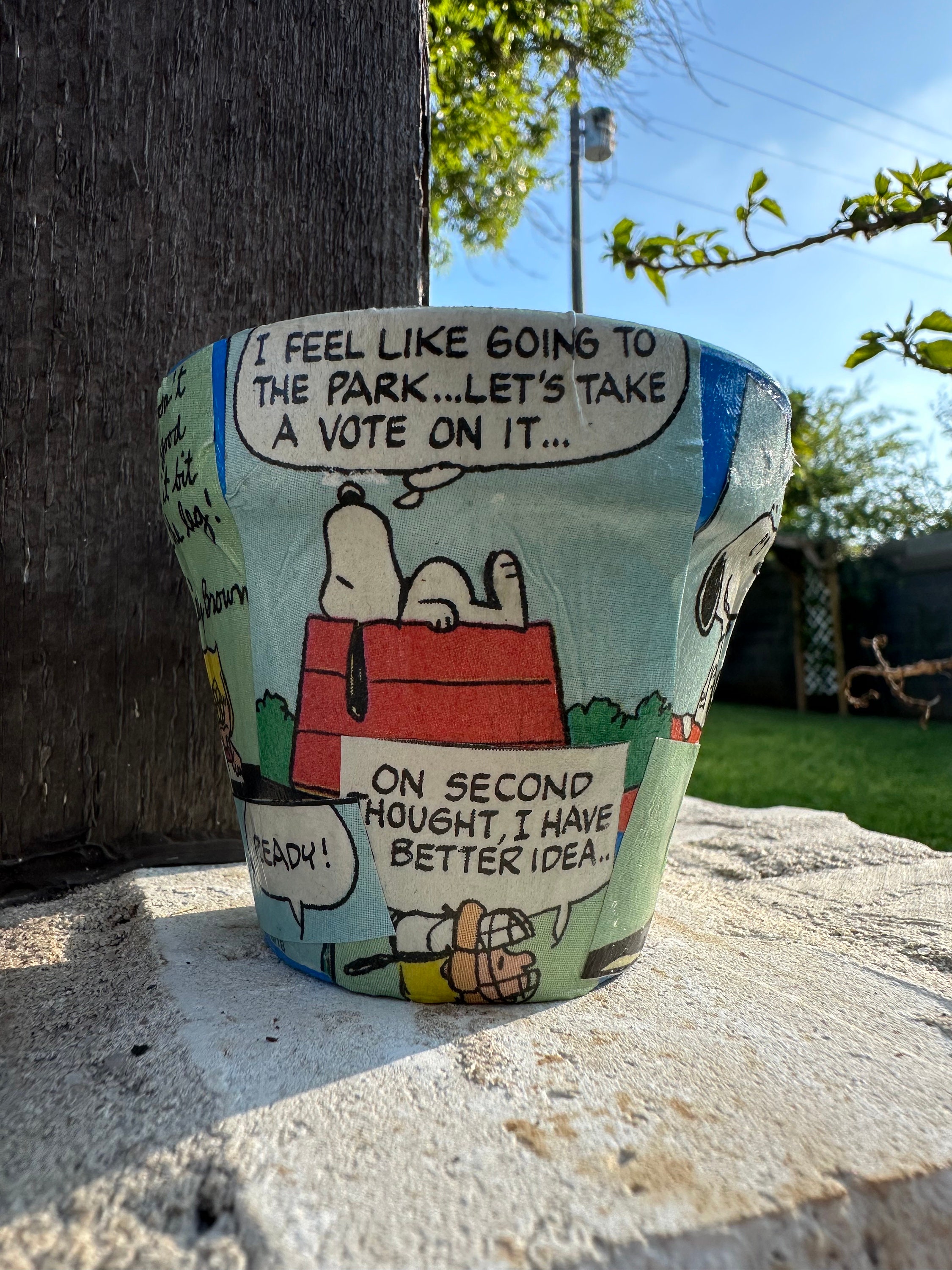 Snoopy Collage Comic Strip Pot - Etsy