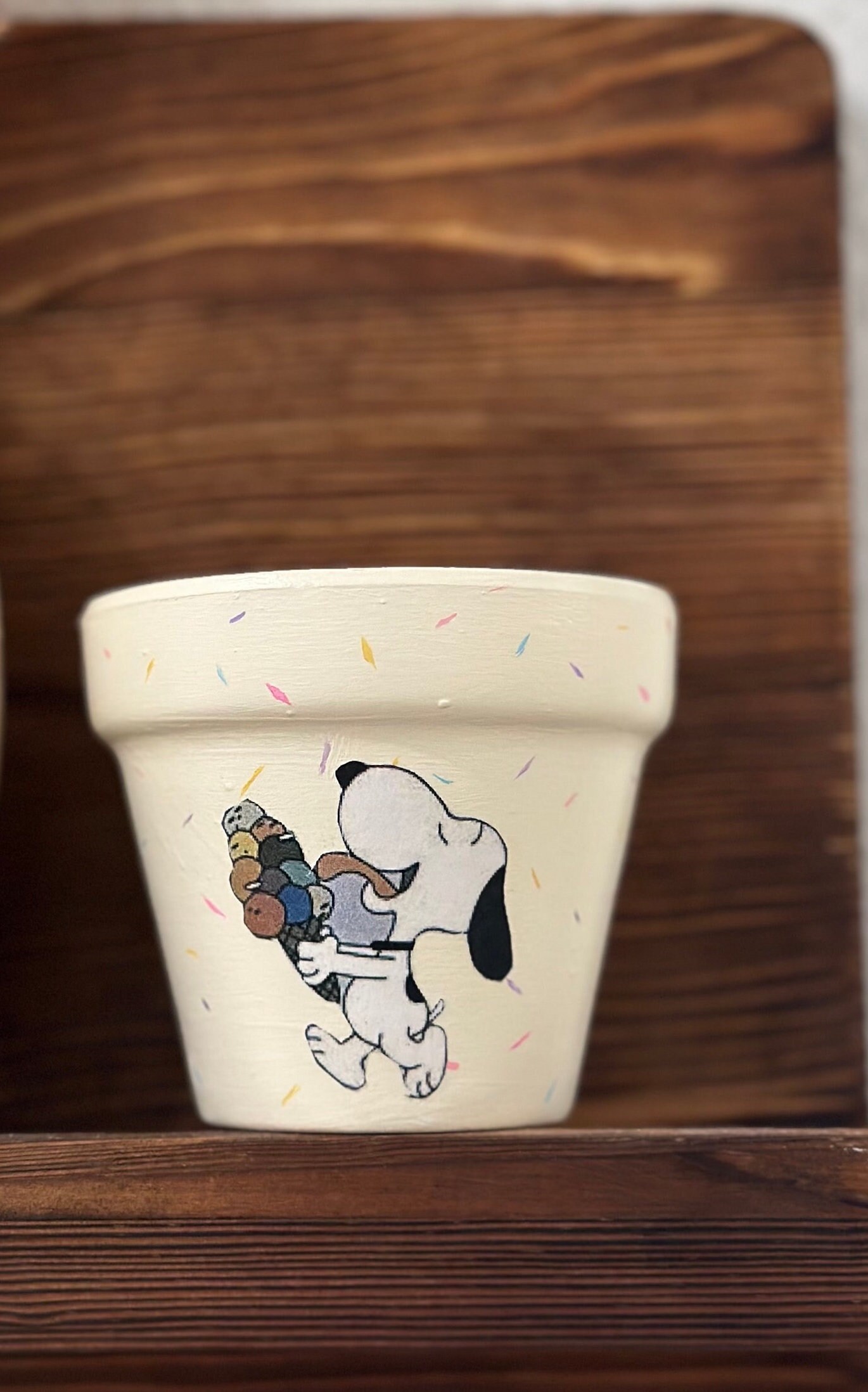 Snoopy Ice Cream and Sprinkles Pot - Etsy