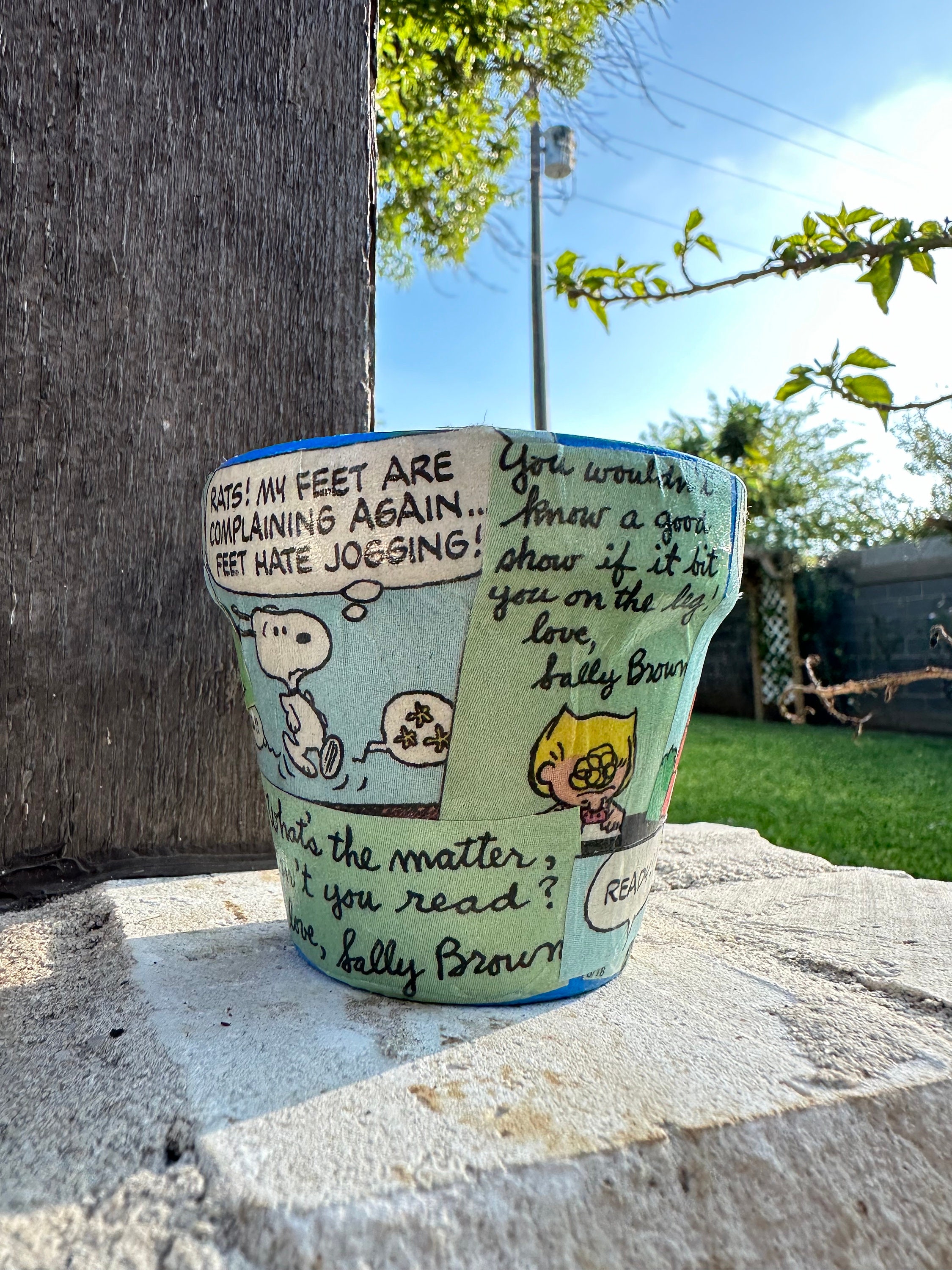 Snoopy Collage Comic Strip Pot - Etsy