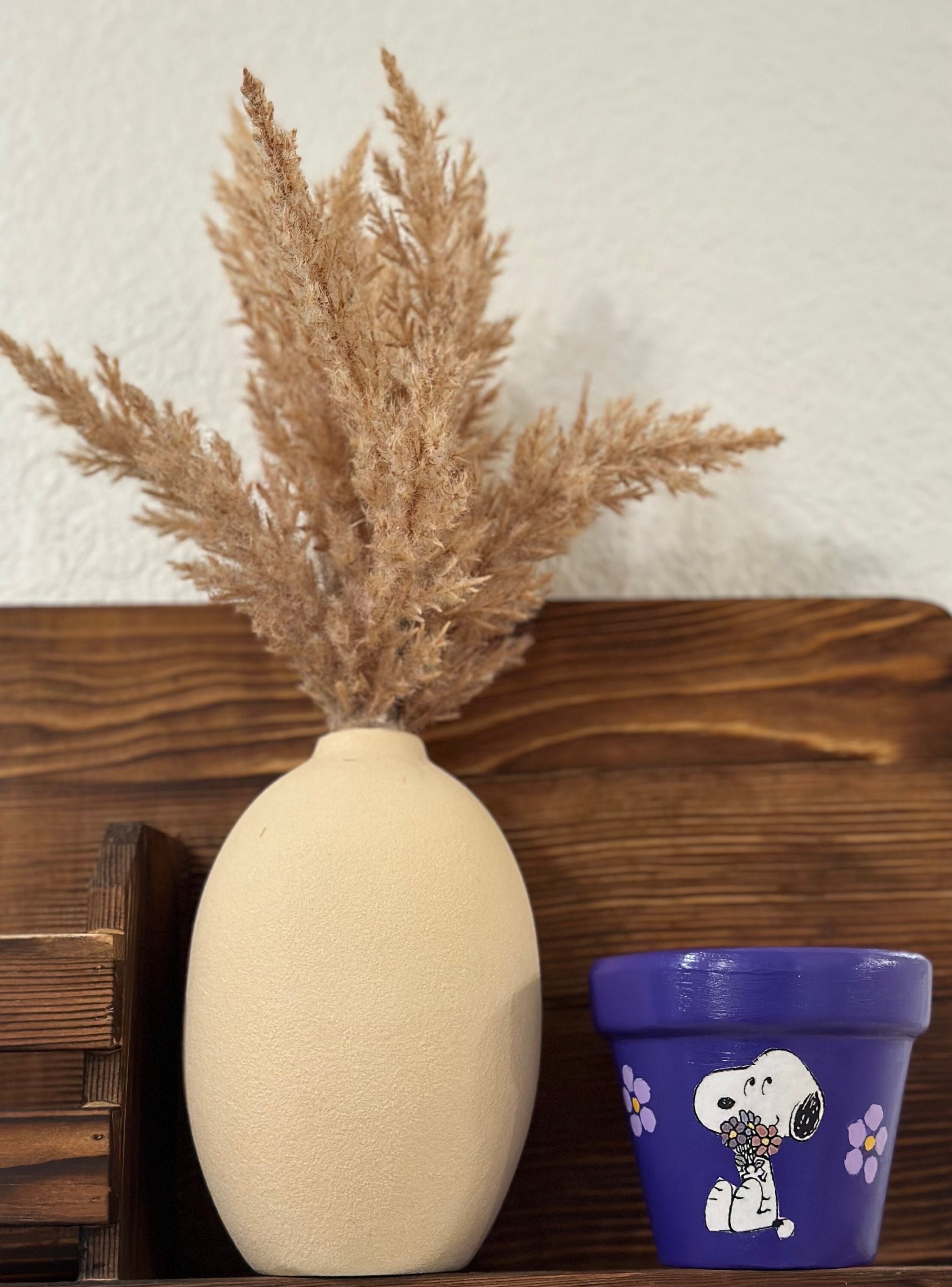 Snoopy Floral Pot Terracotta Clay Pot Hand Painted Planter With ...