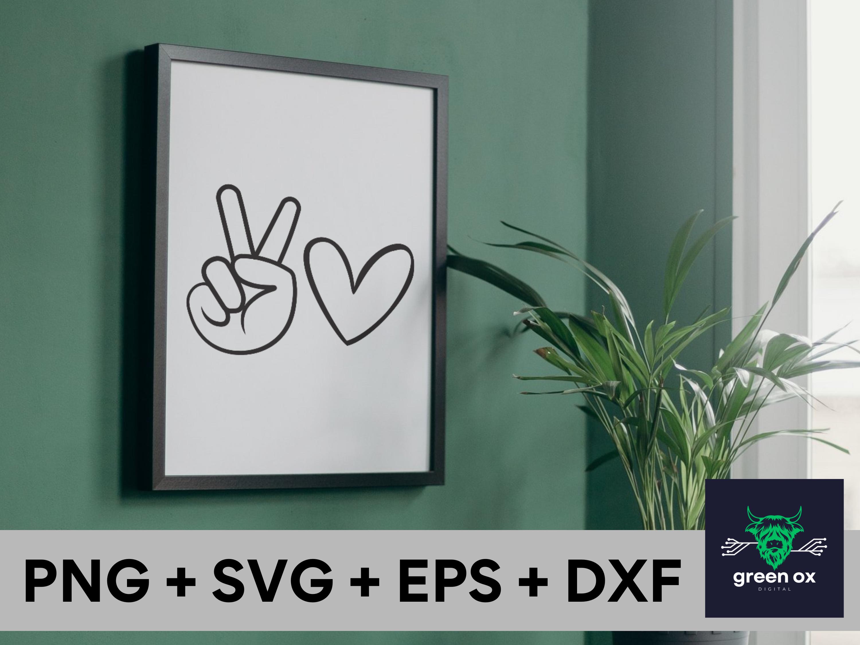 Peace and Love SVG - Instant Digital Download Svg, Png, Dxf, and Eps ...
