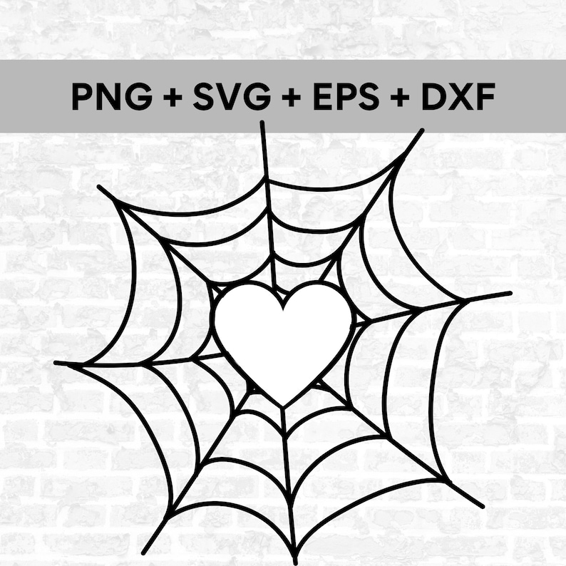 Halloween Heart Web - Instant Digital Download Svg, Png, Dxf, and Eps ...