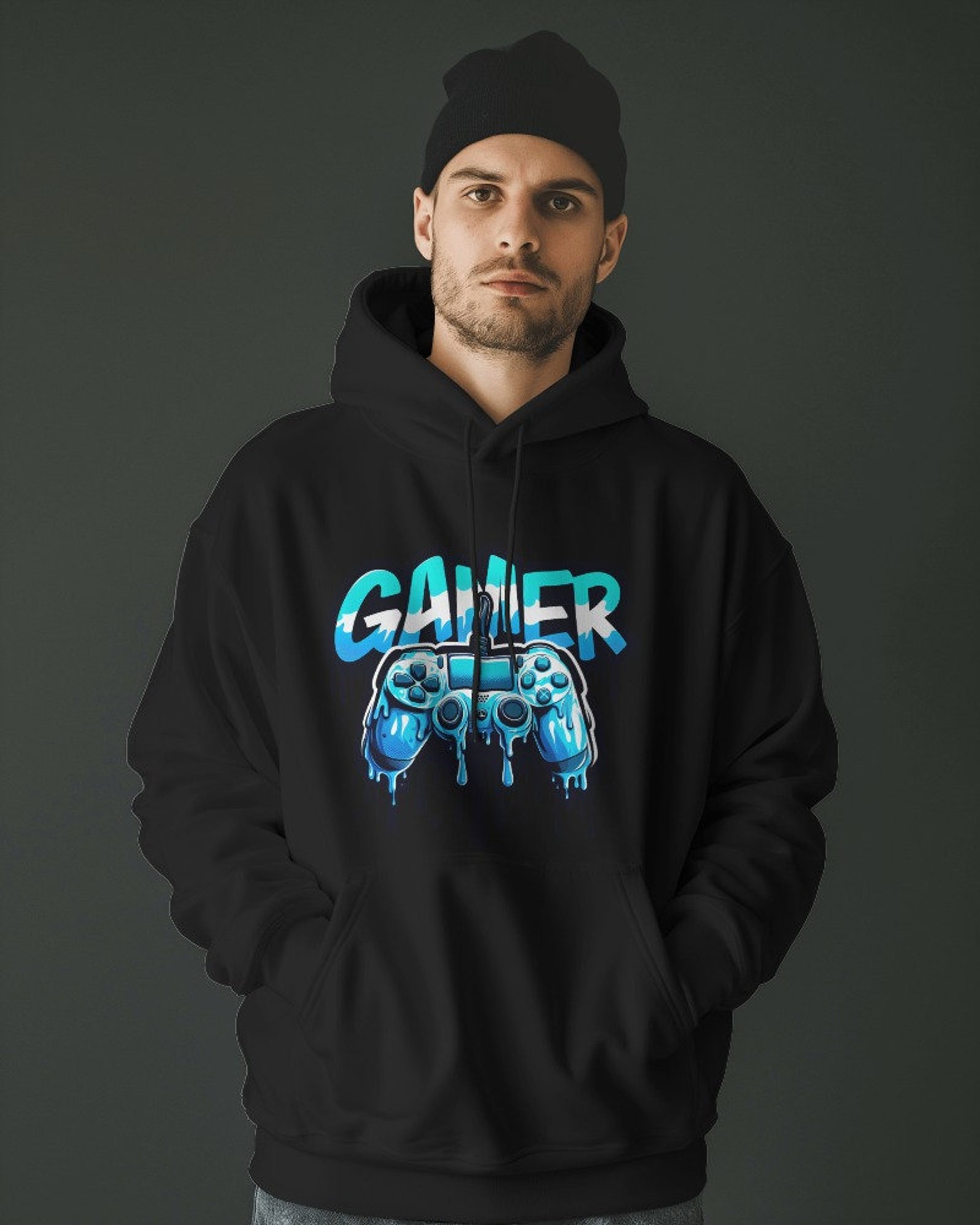Gamer Png, Gaming Sublimation Design, Dripping Blue Graffiti Controller ...
