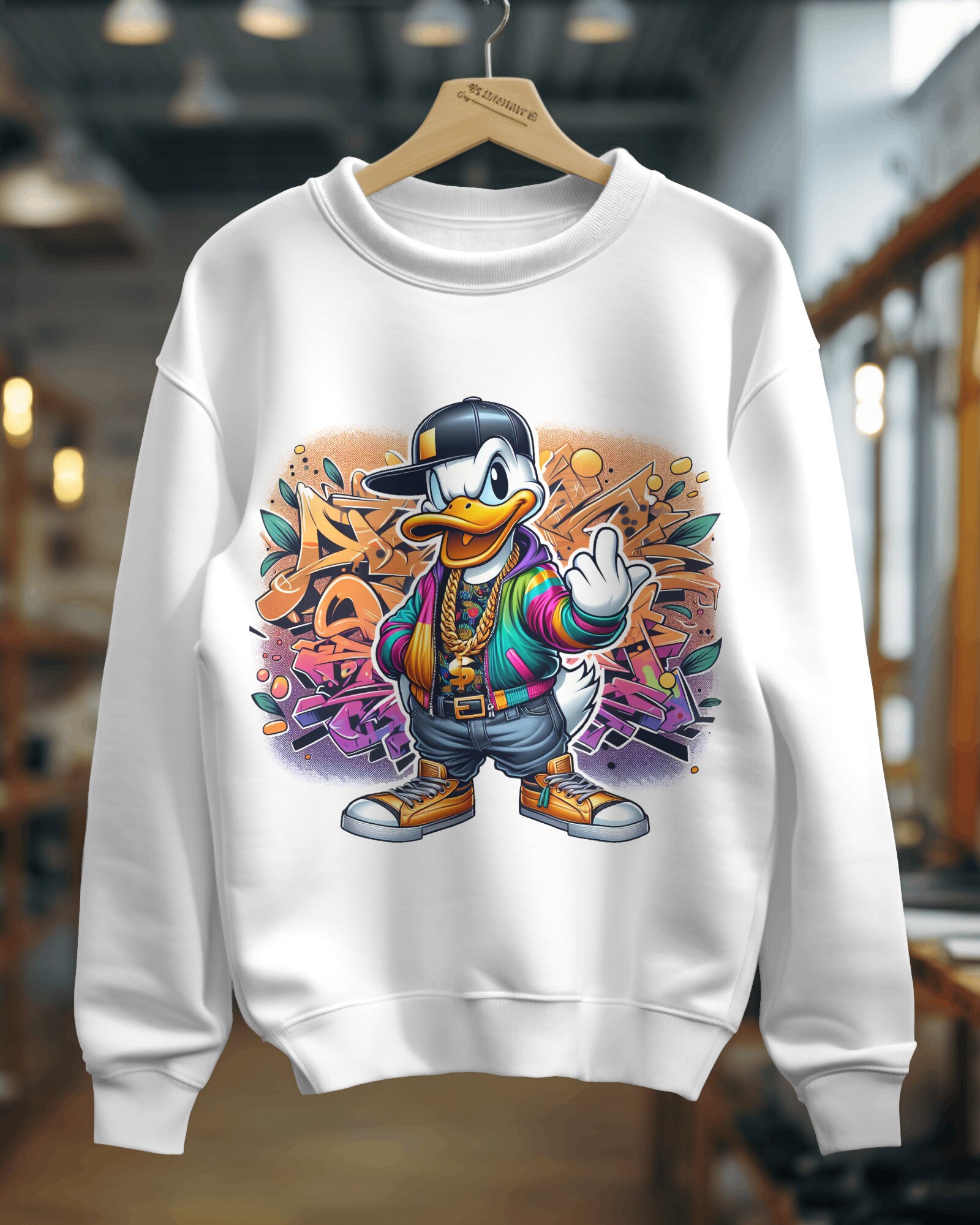 Streetwear Bad Duck Png, Urban Sublimation Design, Middle Finger ...