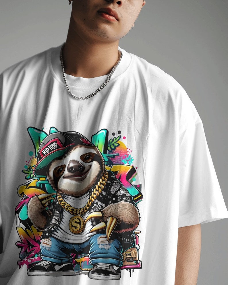 Streetwear Gangster Sloth PNG, Graffiti Hip Hop Design - Etsy