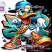 Hip Hop Cartoon Duck Png, Urban Streetwear Sublimation Design, Vector ...