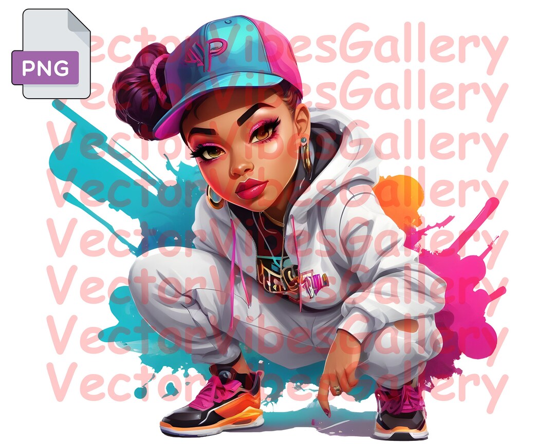Urban Afro Girl PNG, Graffiti Art, Hip Hop Design (instant Download) - Etsy