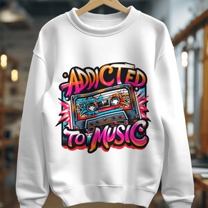 Addicted to Music PNG, Urban Graffiti Clipart (300 DPI) - Etsy