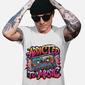 Addicted to Music PNG, Urban Graffiti Clipart (300 DPI) - Etsy