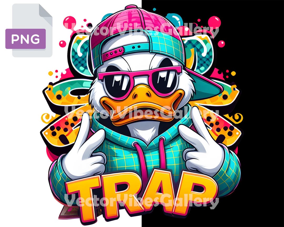 Graffiti Trap Duck Png, Urban Graphics Sublimation Design, Hip Hop ...
