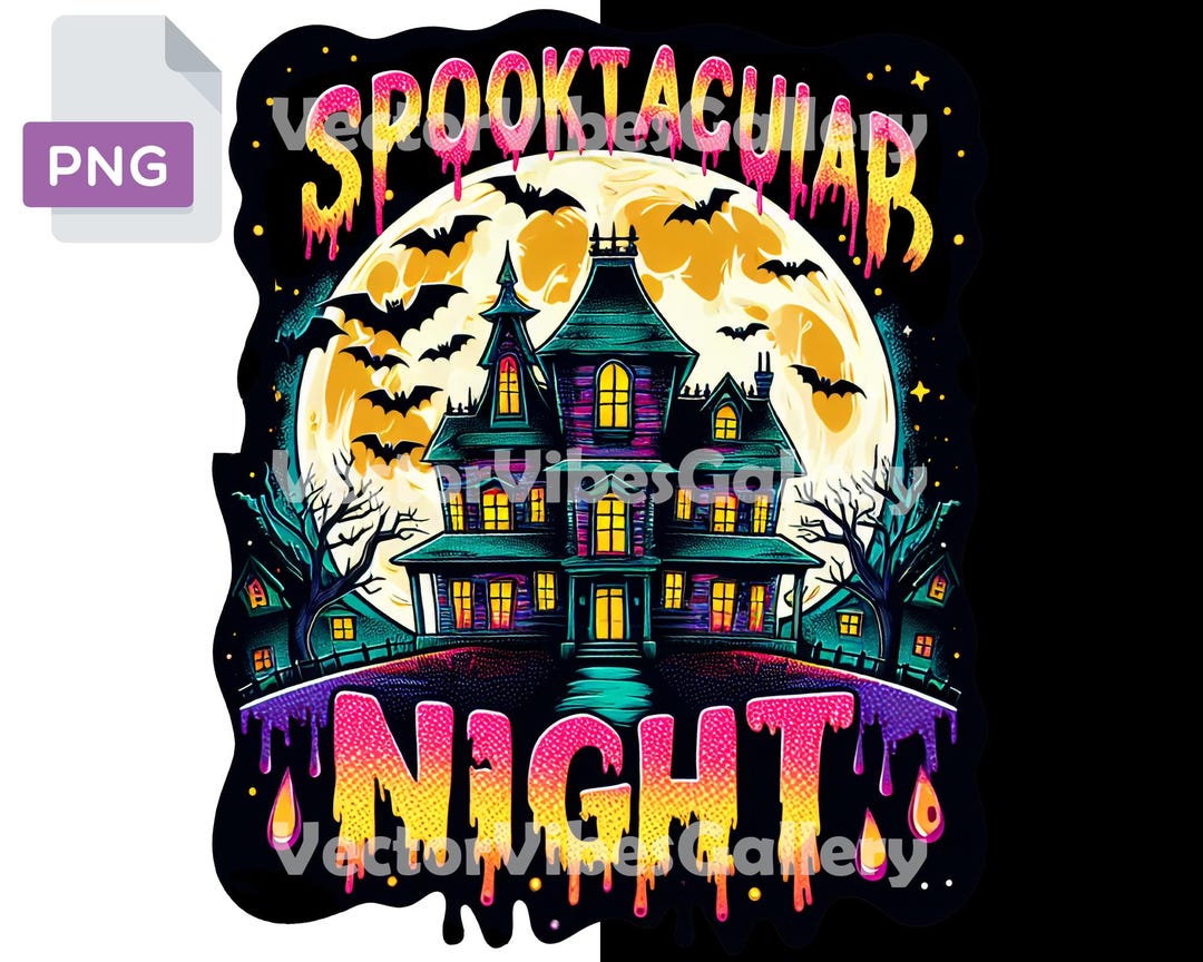 Spooktacular Night Png, Halloween Sublimation Design, Trendy Spooky ...