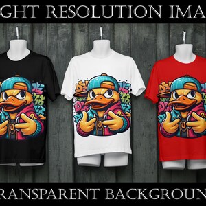 Colorful Streetwear Duck Png, Urban Graphic Sublimation Design ...
