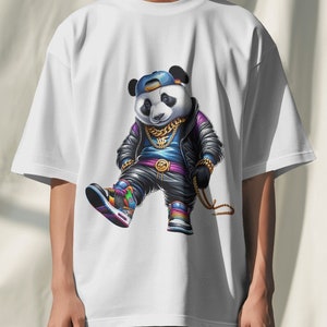 Streetwear Panda Png, Urban Graphic Sublimation Design, Hip Hop Cartoon ...