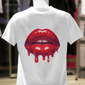Aesthetic Dripping Lips Png, Printable Biting Bleeding Lips ...