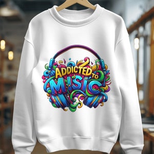 Graffiti Addicted to Music Png, Urban Graphic Sublimation Design ...