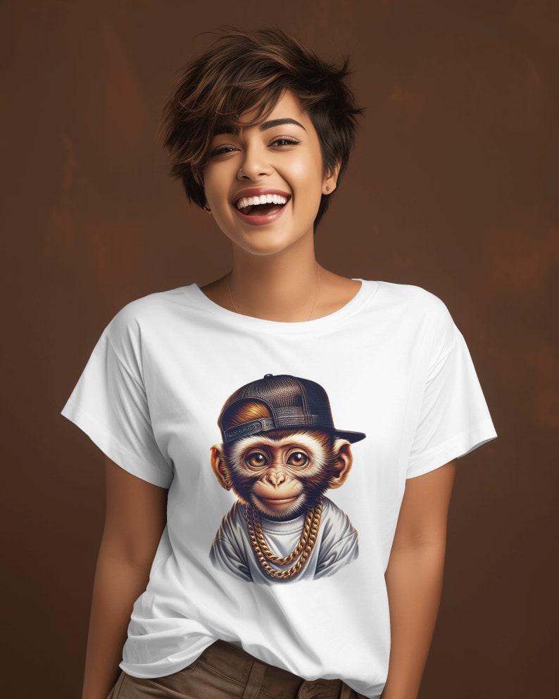 Cute Streetwear Monkey Png, Urban Sublimation Design, Digital Vector ...