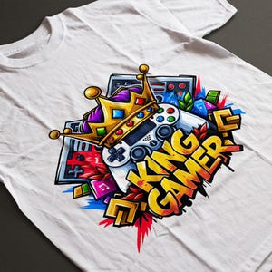 King Gamer PNG Design, Gamer Crown Clipart, Graffiti Gaming Clipart ...
