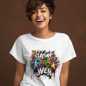 Game Over Png, Graffiti Gaming Controller Sublimation Design, Urban ...