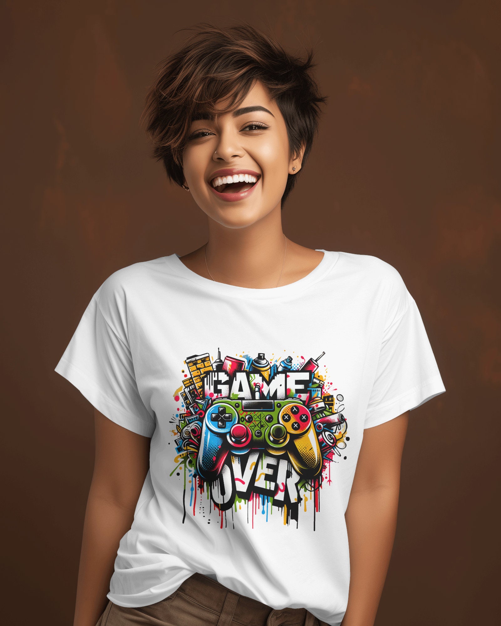 Game Over Graffiti Controller PNG, Urban Sublimation Design (digital ...