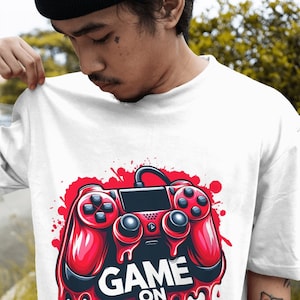 Game on Png, Dripping Gaming Controller Poster, Gamer Sublimation ...