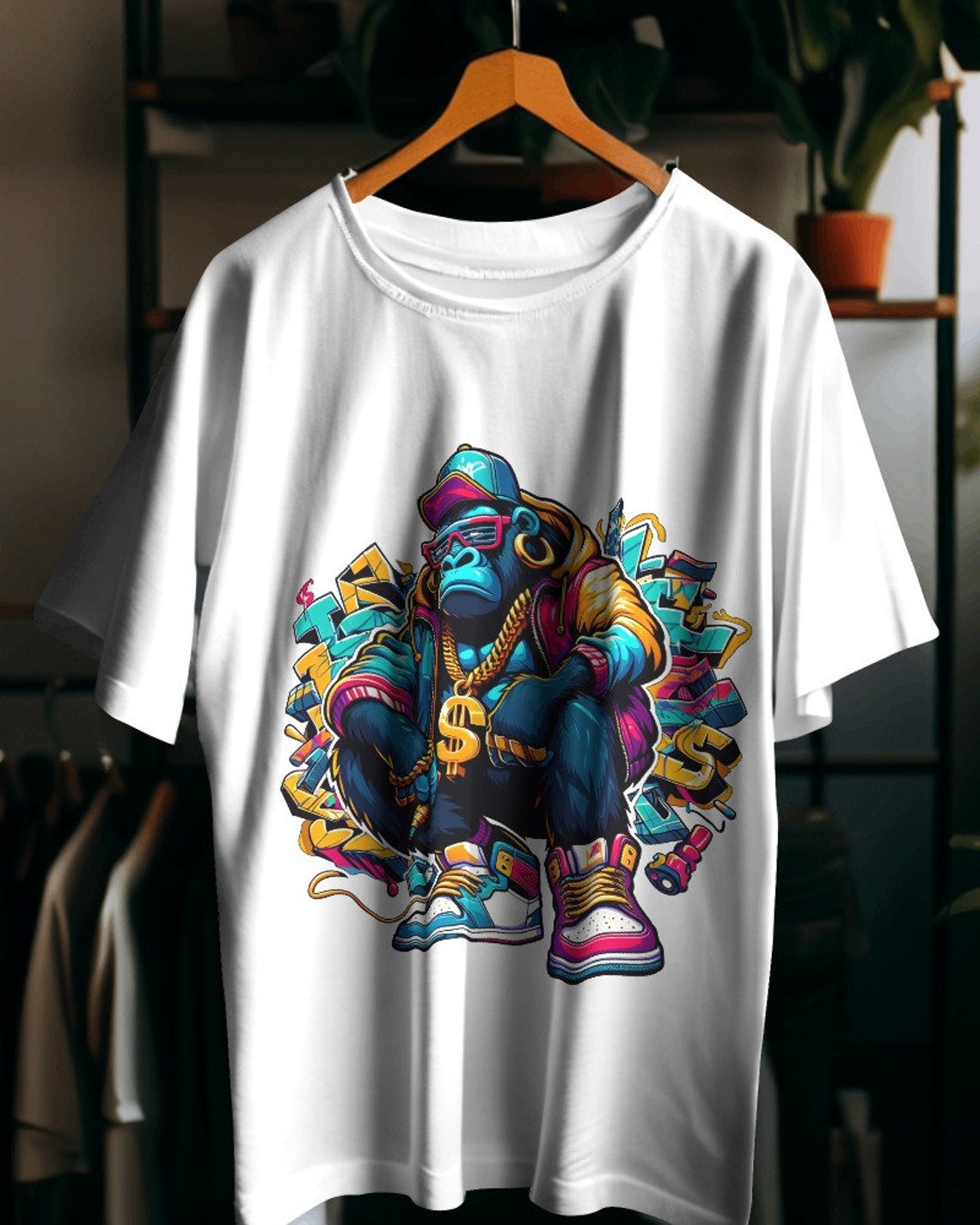 Colorful Graffiti Gorilla Png, Urban Sublimation Design, Vector Hip Hop ...