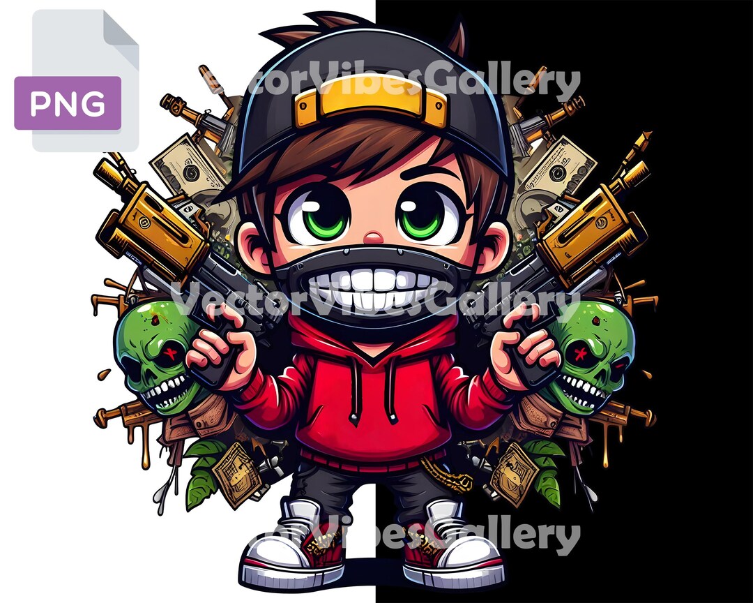Streetwear Gangster Boy Png, Urban Graphic Sublimation Design, Hip Hop ...