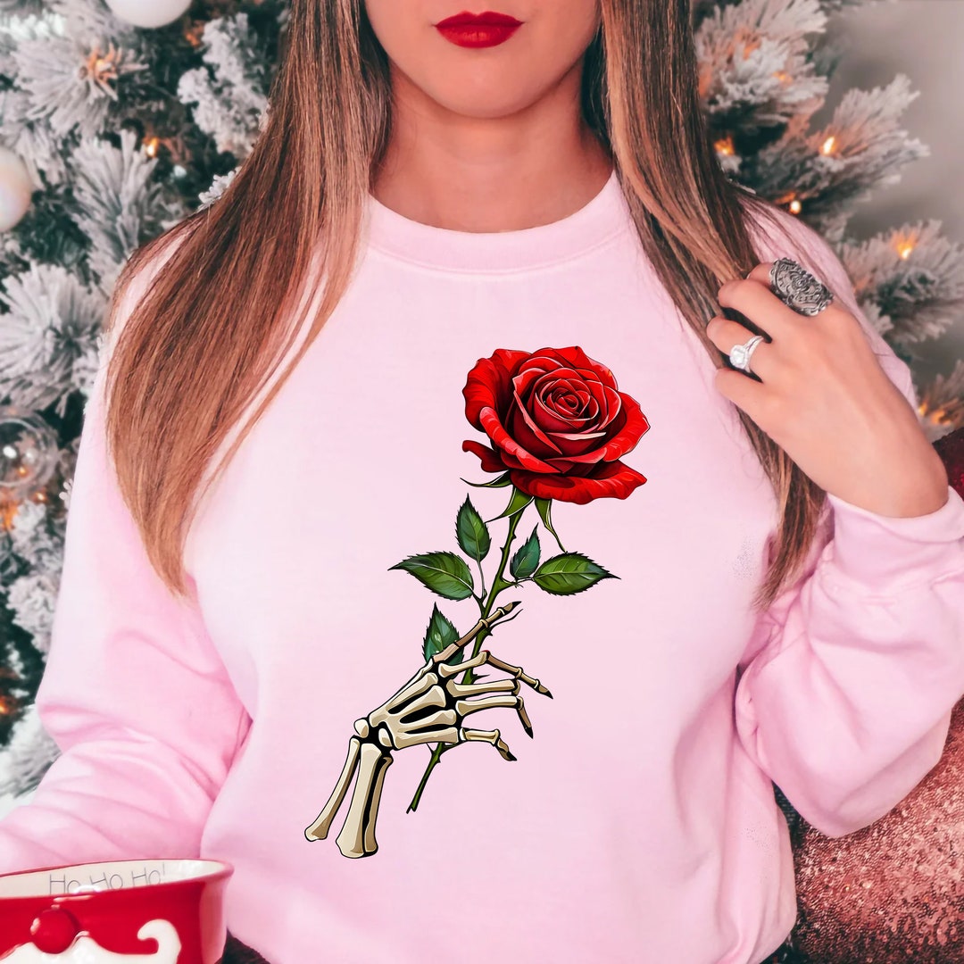 Skeleton Hand Rose Svg, Png Death Hand, Skull Watercolor Digital ...