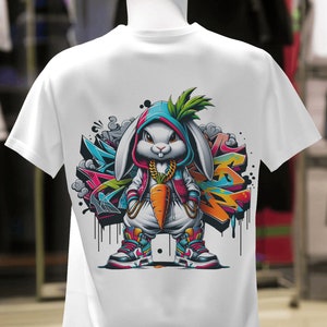 Colorful Graffiti Bunny Png, Urban Sublimation Design, Graffiti Clipart ...