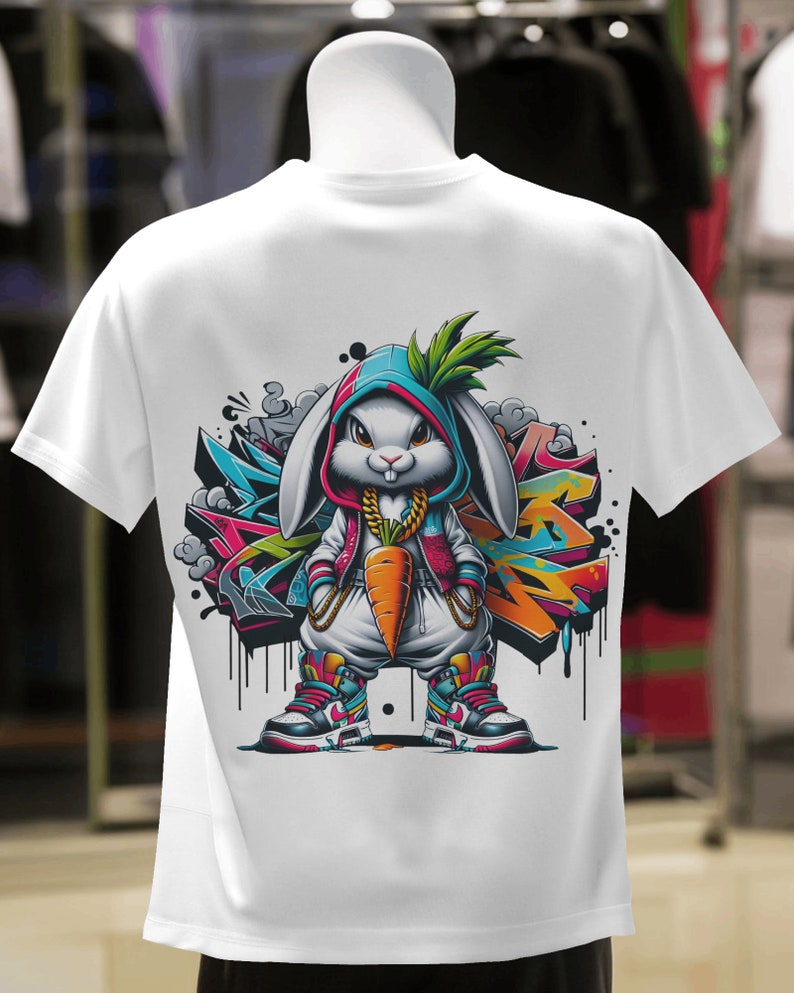 Colorful Graffiti Bunny Png, Urban Sublimation Design, Graffiti Clipart ...