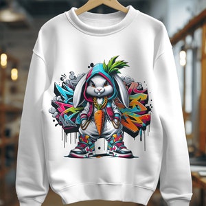 Colorful Graffiti Bunny Png, Urban Sublimation Design, Graffiti Clipart ...