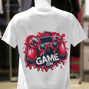 Game on Png, Dripping Gaming Controller Poster, Gamer Sublimation ...