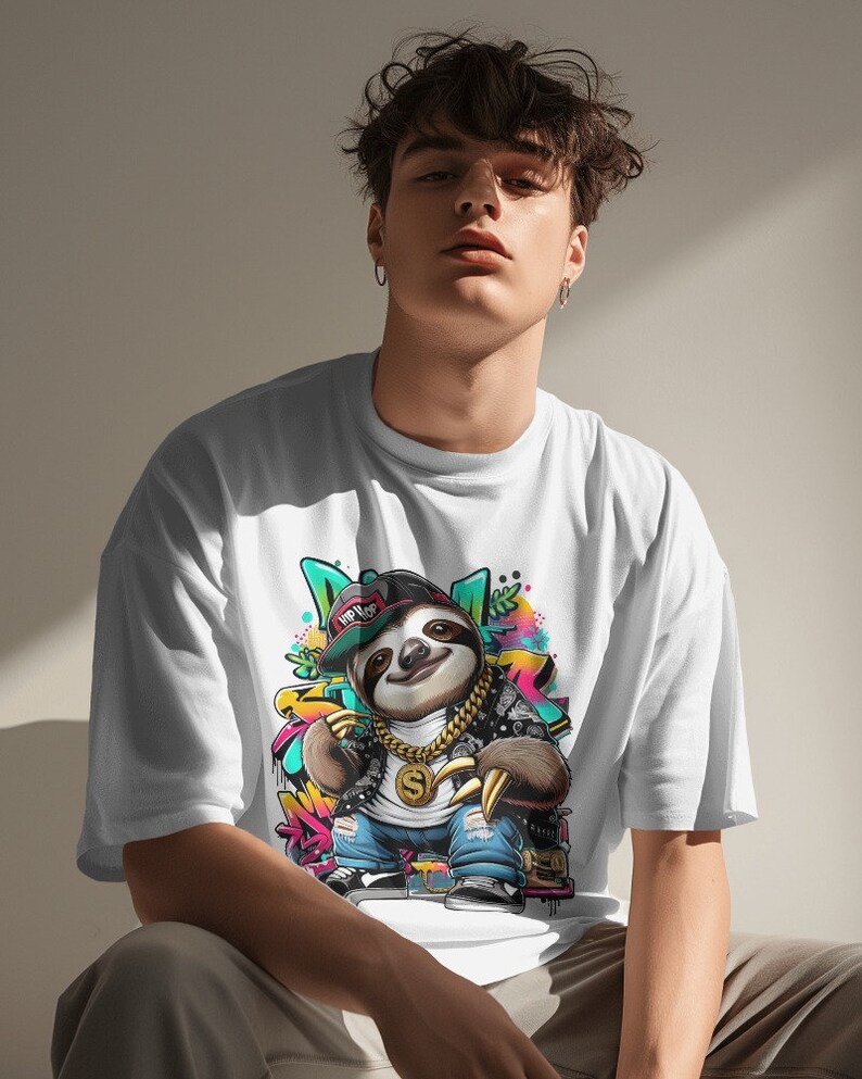 Streetwear Gangster Sloth PNG, Graffiti Hip Hop Design - Etsy
