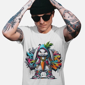 Colorful Graffiti Bunny Png, Urban Sublimation Design, Graffiti Clipart ...