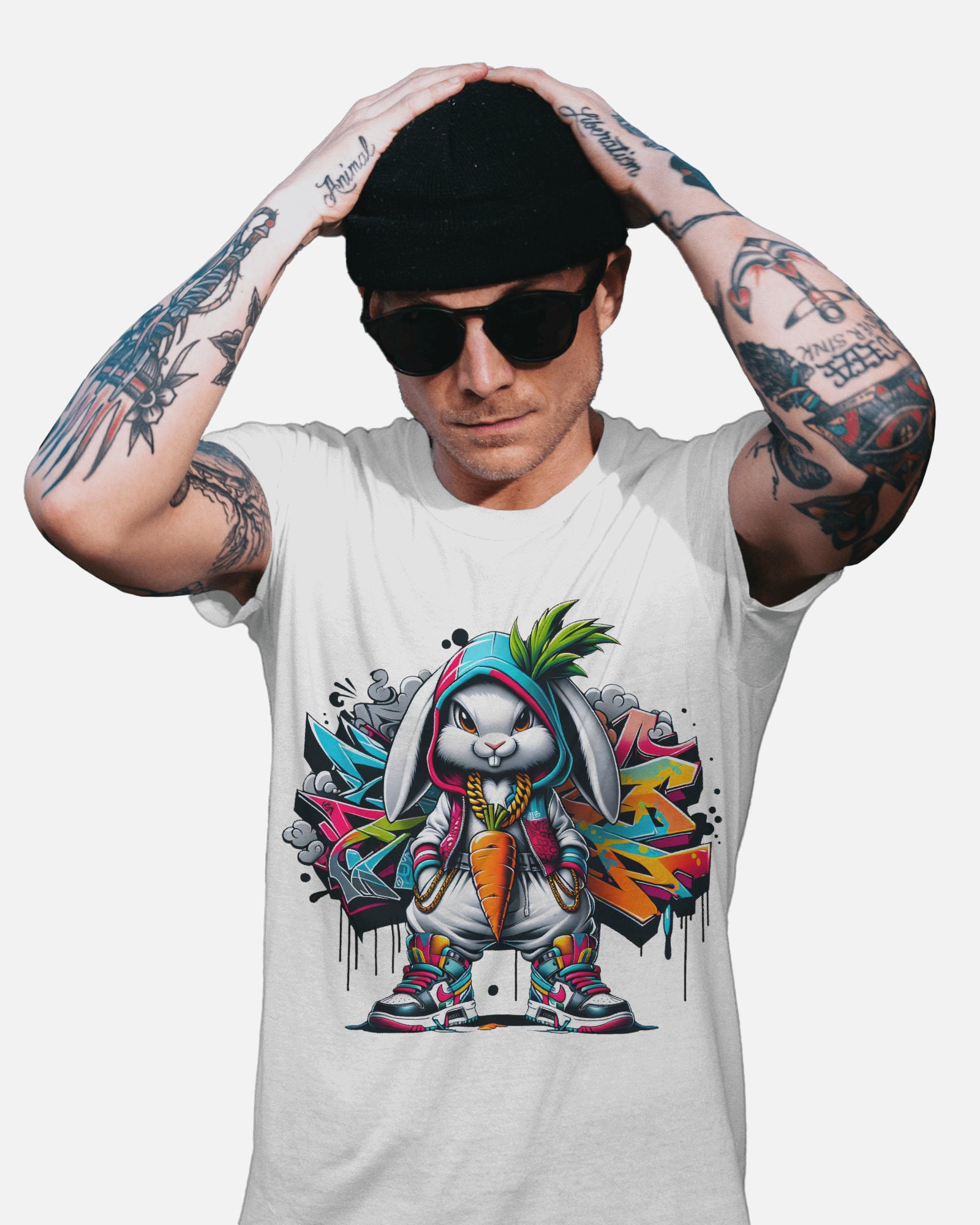 Colorful Graffiti Bunny Png, Urban Sublimation Design, Graffiti Clipart ...