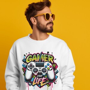 Gamer for Life Png, Graffiti Gaming Controller Sublimation Design ...