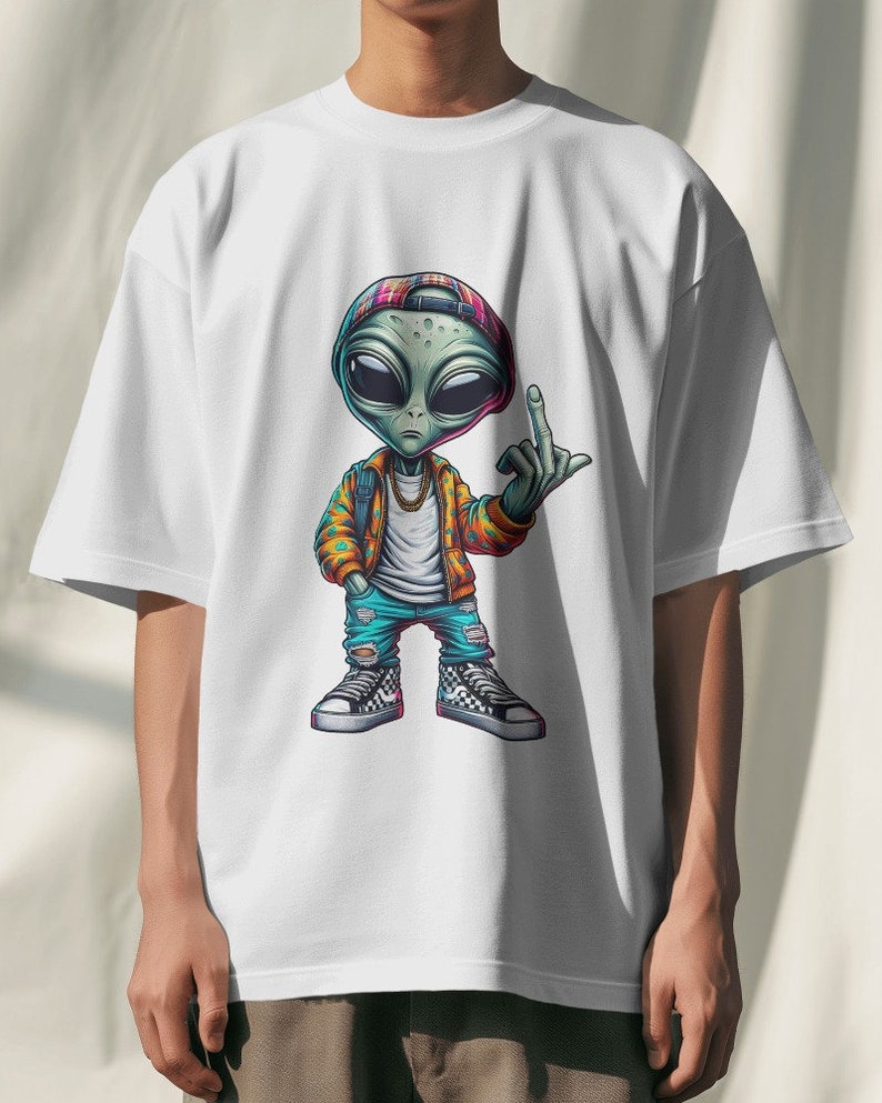 Streetwear Alien PNG, Middle Finger, Urban Design (digital Download) - Etsy