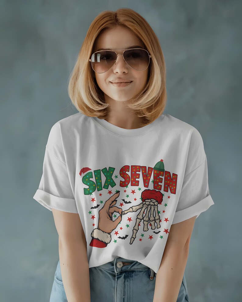 Six Seven Meme Christmas PNG, Funny Bones Graphic (instant Download) - Etsy