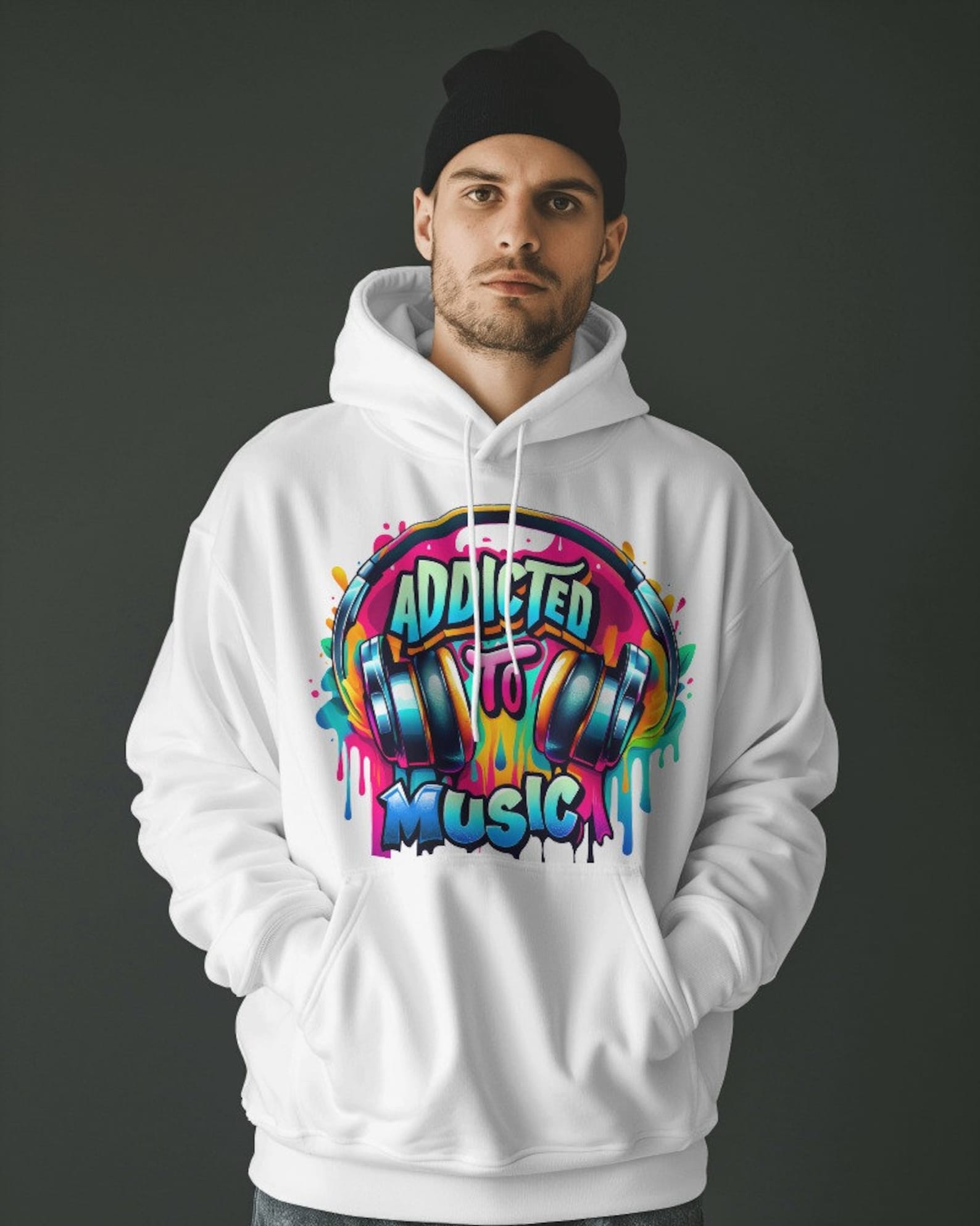 Addicted to Music Png, Graffiti Headphone Clipart, Urban Sublimation ...