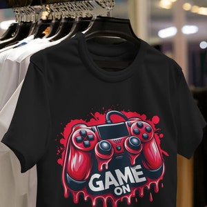 Game on Png, Dripping Gaming Controller Poster, Gamer Sublimation ...
